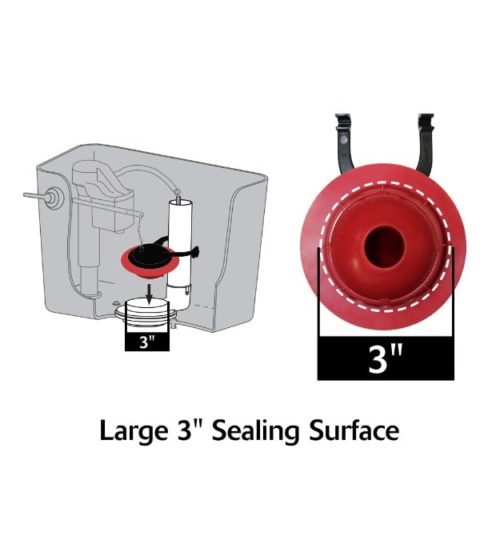 TOTO Replacement Flapper THU500S For 3" Flush Valves Tanks - saniterica
